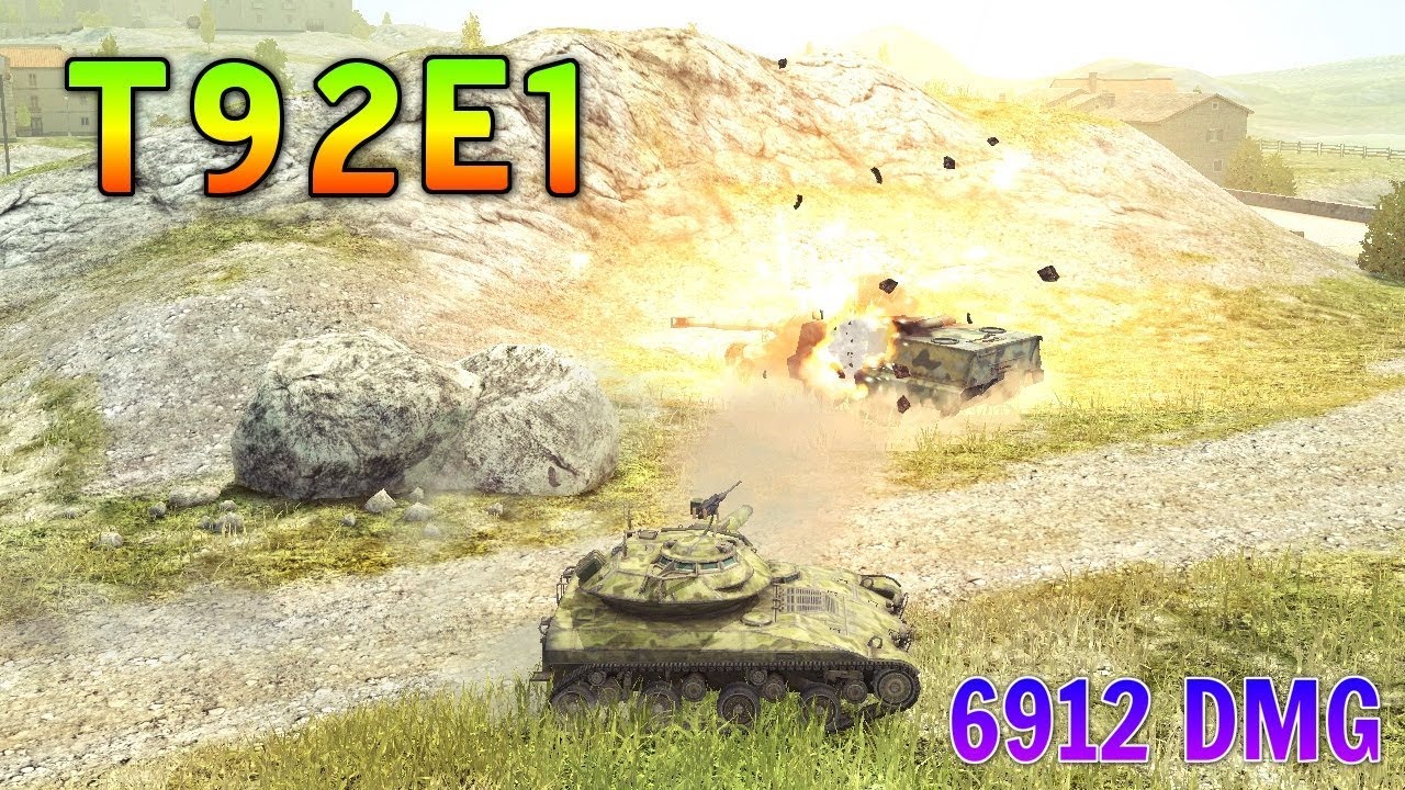 T92E1: 6912 DMG | World of Tanks Blitz - YouTube