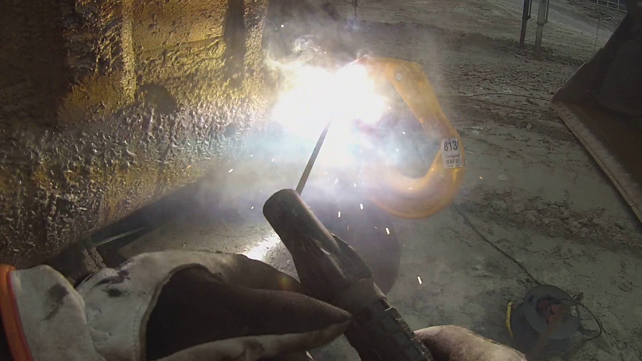 Welding on new lifting hook's - YouTube