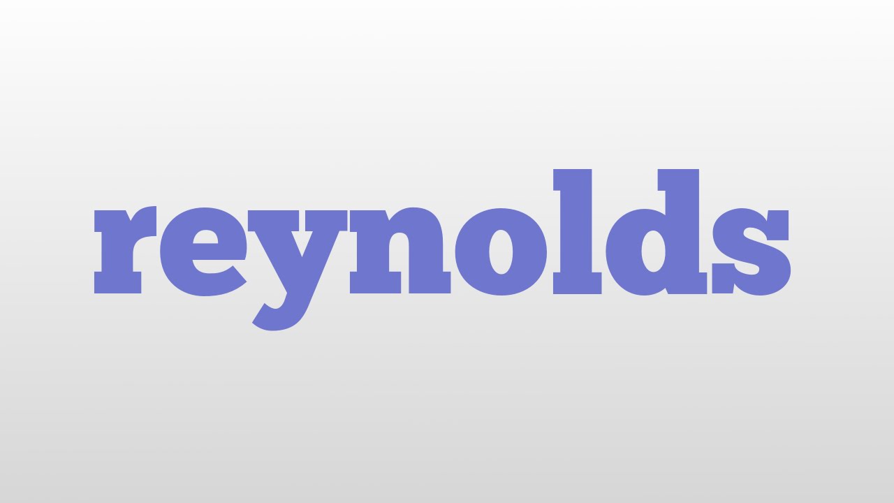 reynolds meaning and pronunciation - YouTube
