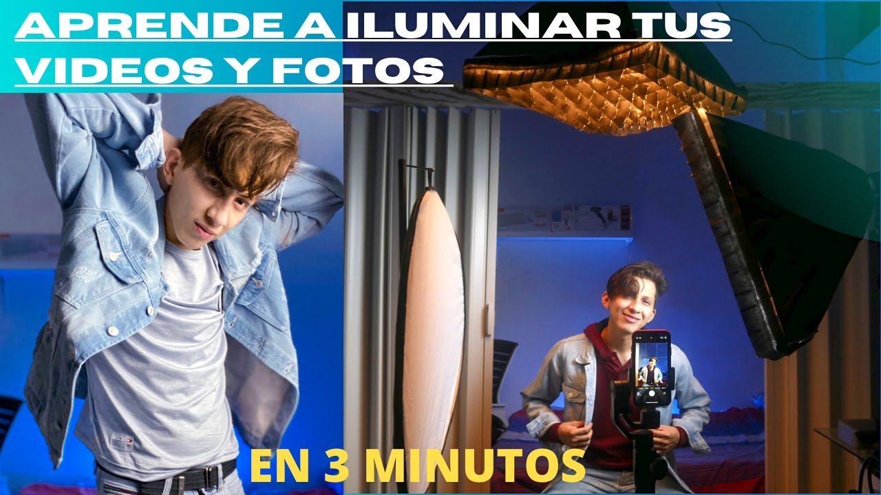APRENDE A ILUMINAR TUS VIDEOS Y FOTOS EN 3 MINUTOS DE UNA MANERA MUY ECONOMICA 😎 - YouTube