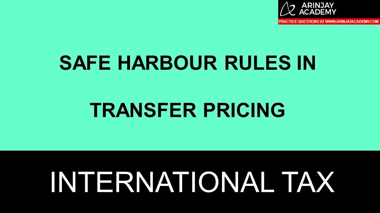 Safe Harbour Rules in Transfer Pricing - CA Final Direct and ...