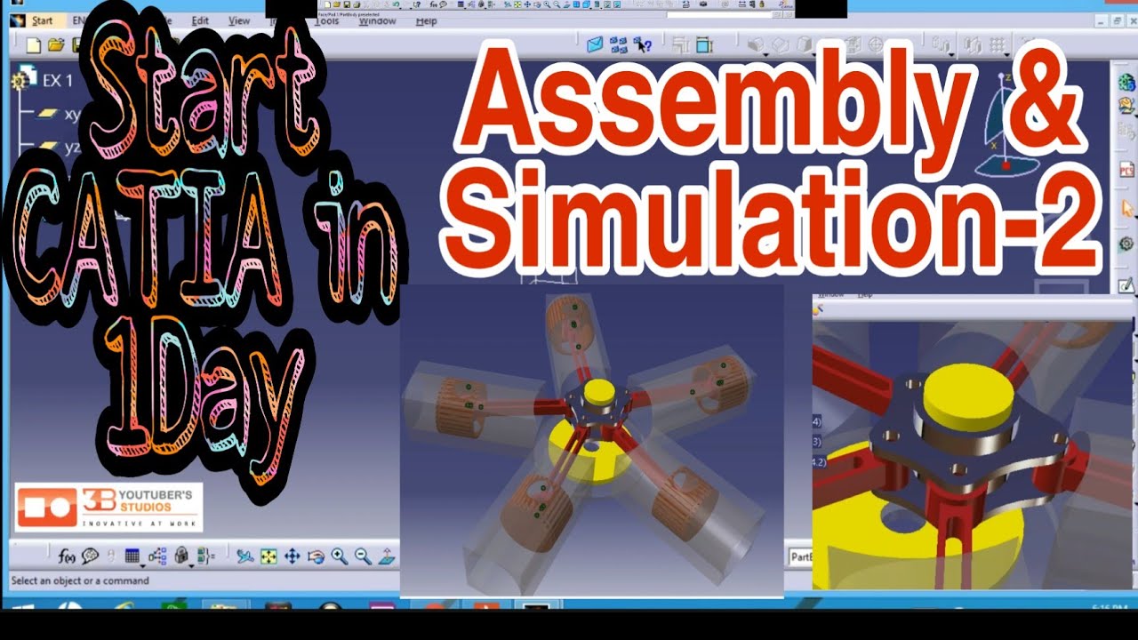 CATIA SIMULATIONS OF ROTARY ENGINE, Autocad, CATIA, 3D, 2D, DRAWING ...