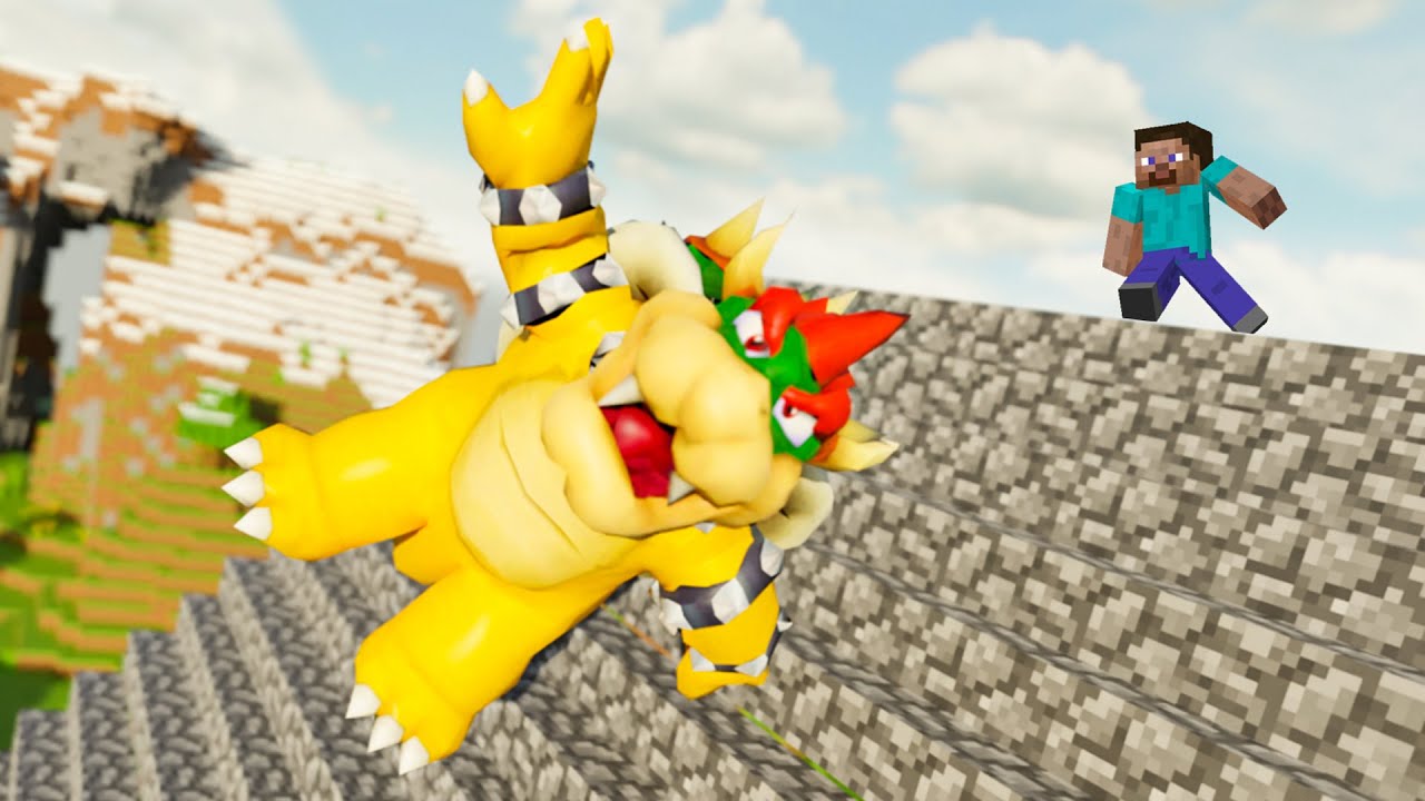 Only 1 Way Steve Could Easily Defeat Bowser | Steve Welcomes Bowser to ...