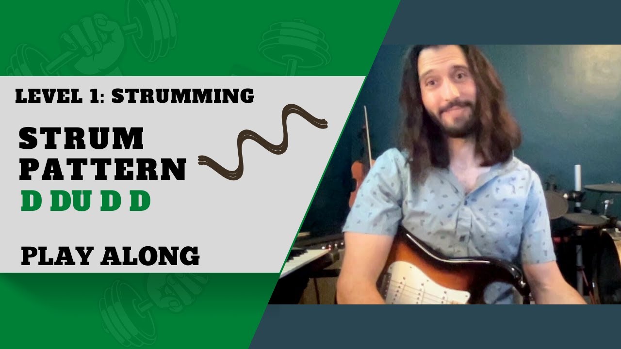 [Level 1] Basic Strum Pattern #2 - D DUD D (Guided Guitar Practice ...