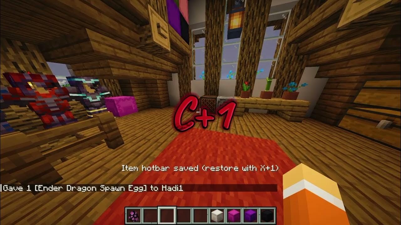 how to save item in saved hotbar #minecraft |mine gamming| - YouTube