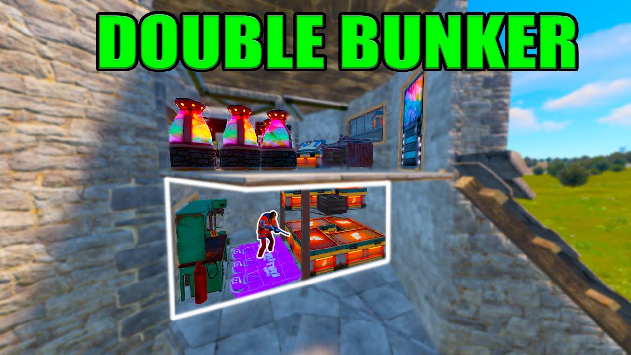 The BEST DOUBLE BUNKER BASE in Rust \ Solo - Duo - Trio - YouTube