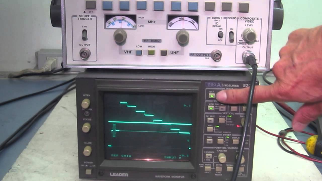 Leader 5222 Waveform Monitor 動作確認 - YouTube