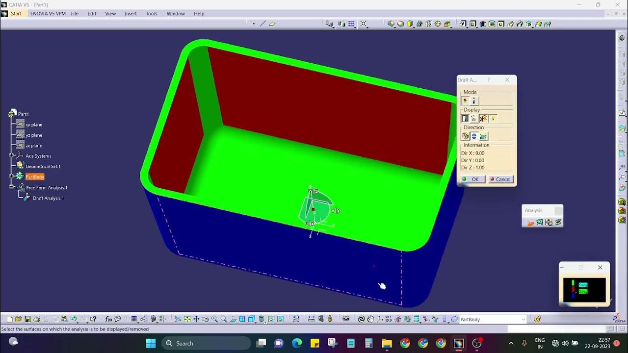 Draft Analysis - Catia V5 Tutorials for Beginners - YouTube
