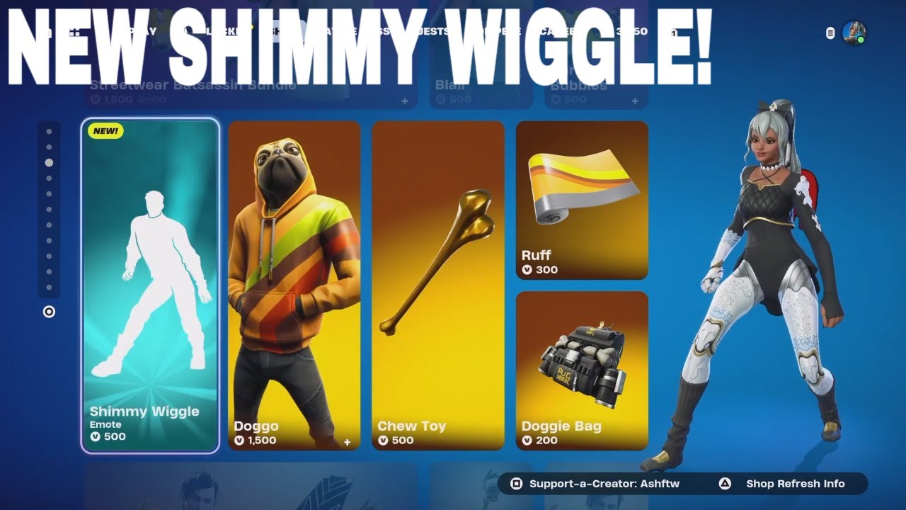 New Shimmy Wiggle Emote In The Fortnite Item Shop! - YouTube