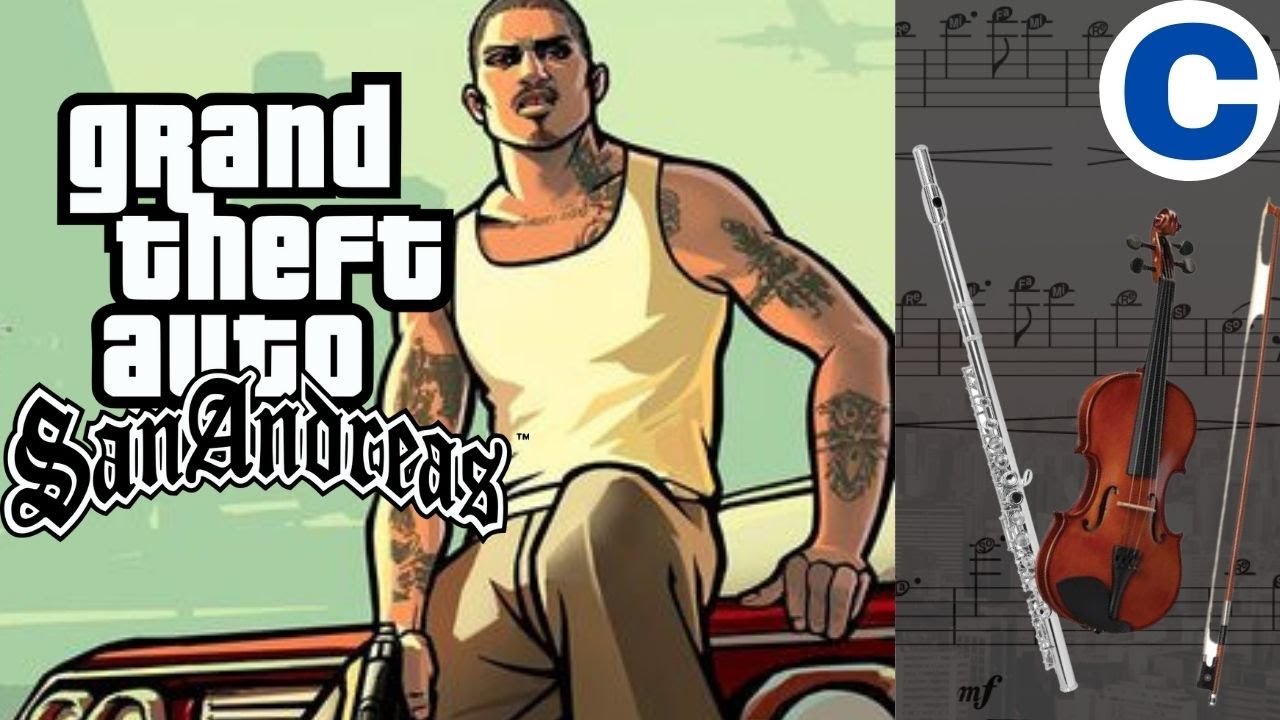 GTA San Andreas theme violin sheet music - flute sheet music - YouTube