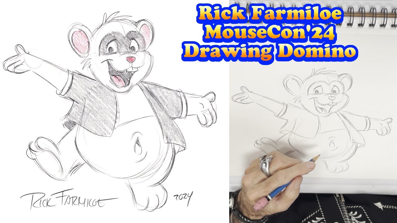 Disney animator Rick Farmiloe draws Domino at MouseCon'24 - YouTube