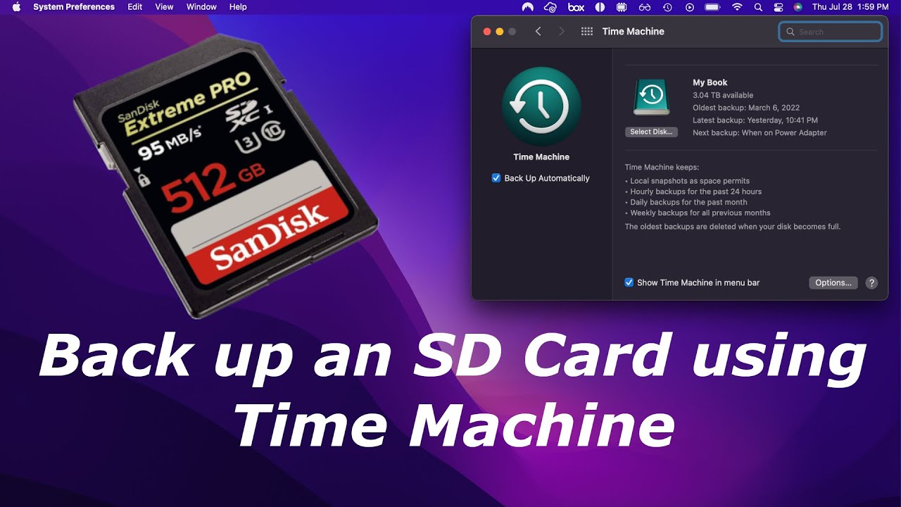 How to back up an SD Card using Time Machine - YouTube