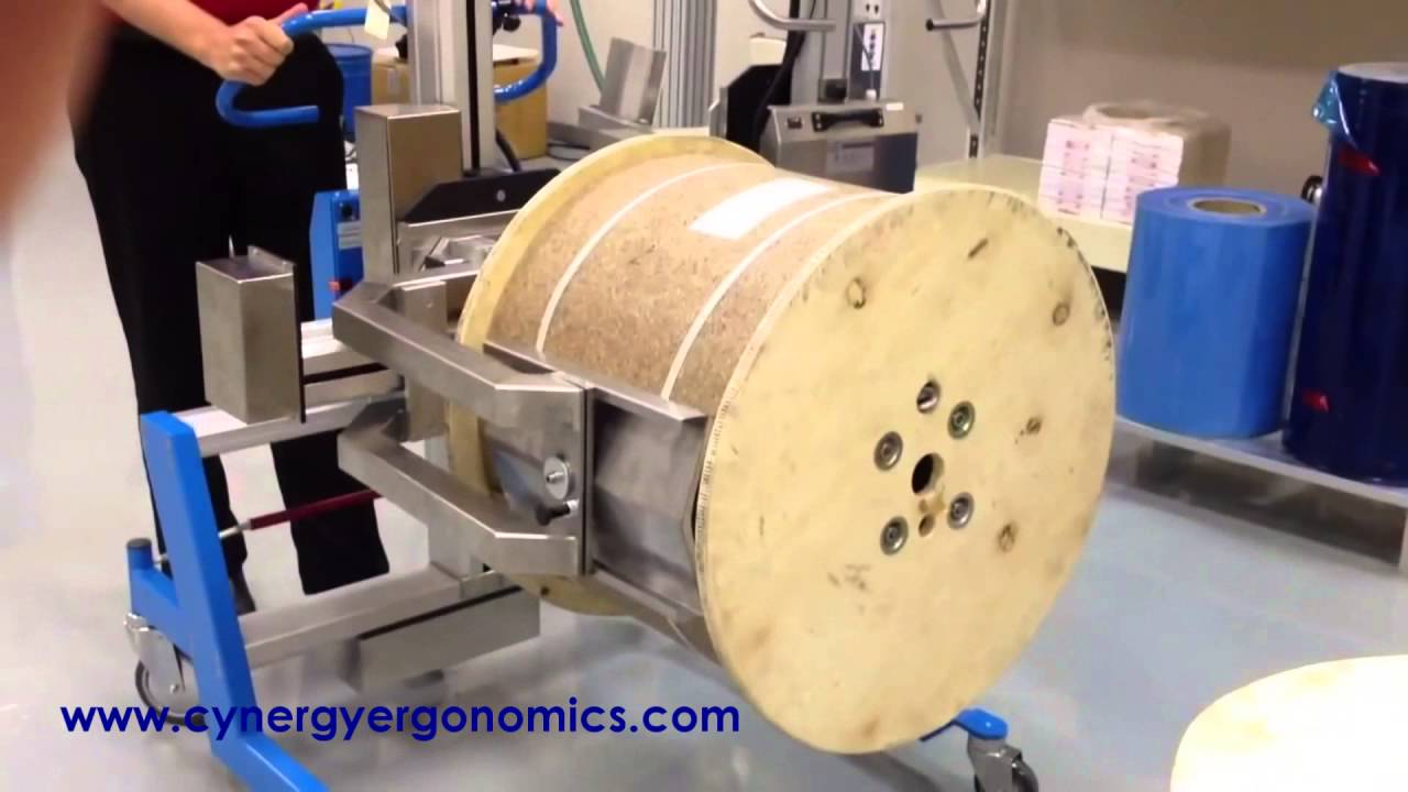 Mobile Lifter for Large Reels - YouTube