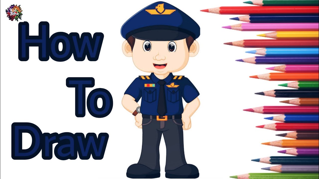 Our Helpers || A Policemen || How To Draw || Easy Steps || - YouTube