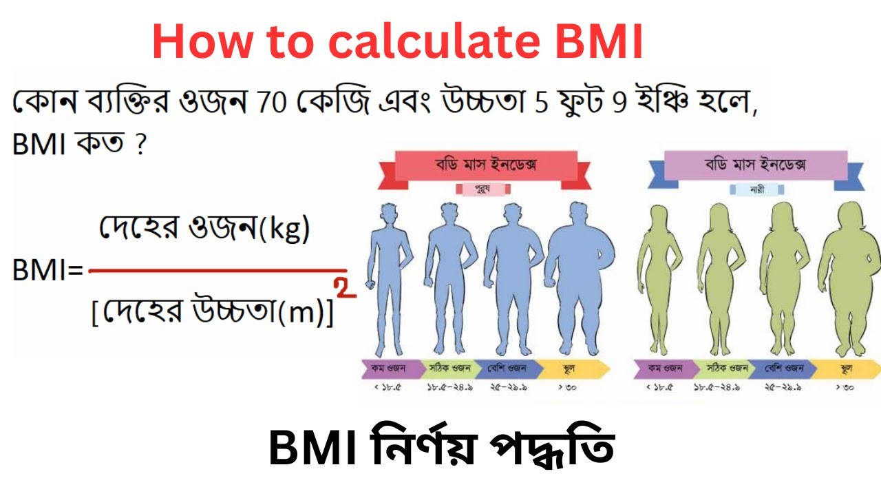 BMI নির্ণয় পদ্ধতি। How to calculate BMI. - YouTube