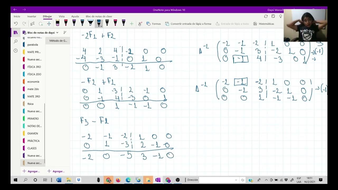 MATRIZ INVERSA GAUSS JORDAN - EJERCICIOS - YouTube