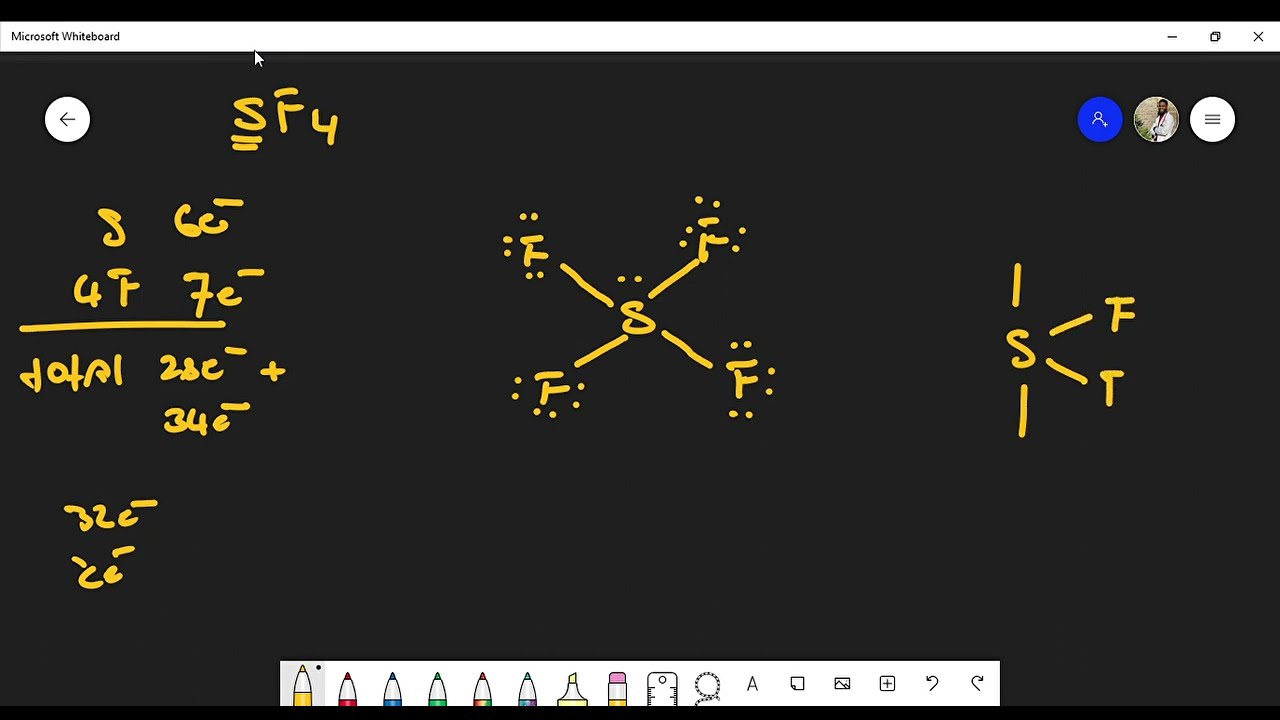Lewis Structure of Sulfur Tetrafluoride - YouTube