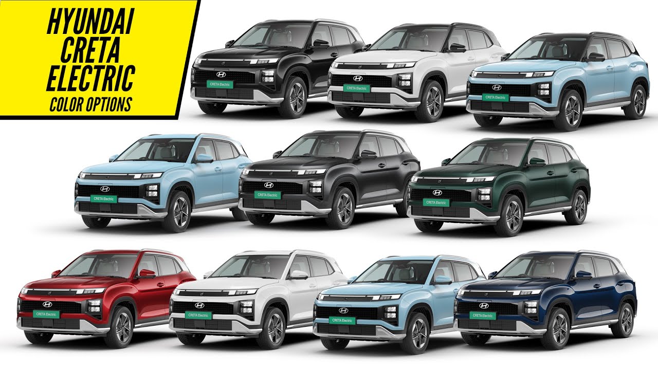 Hyundai Creta Electric - All Color Options - Images | AUTOBICS - YouTube