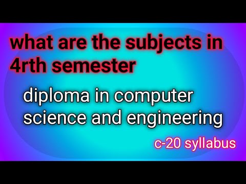 what are the subjects in 4rth semester diploma in computer science ...