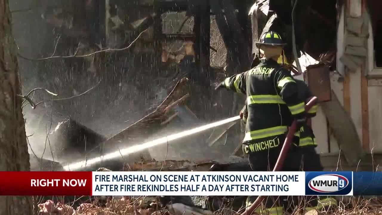 Fire marshal called after fire at vacant home in Atkinson rekindles ...
