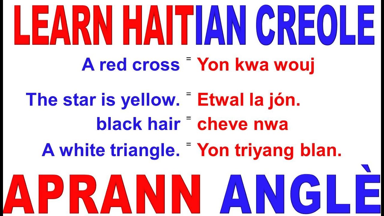 How to tell colors and shapes in Haitian Creole - YouTube