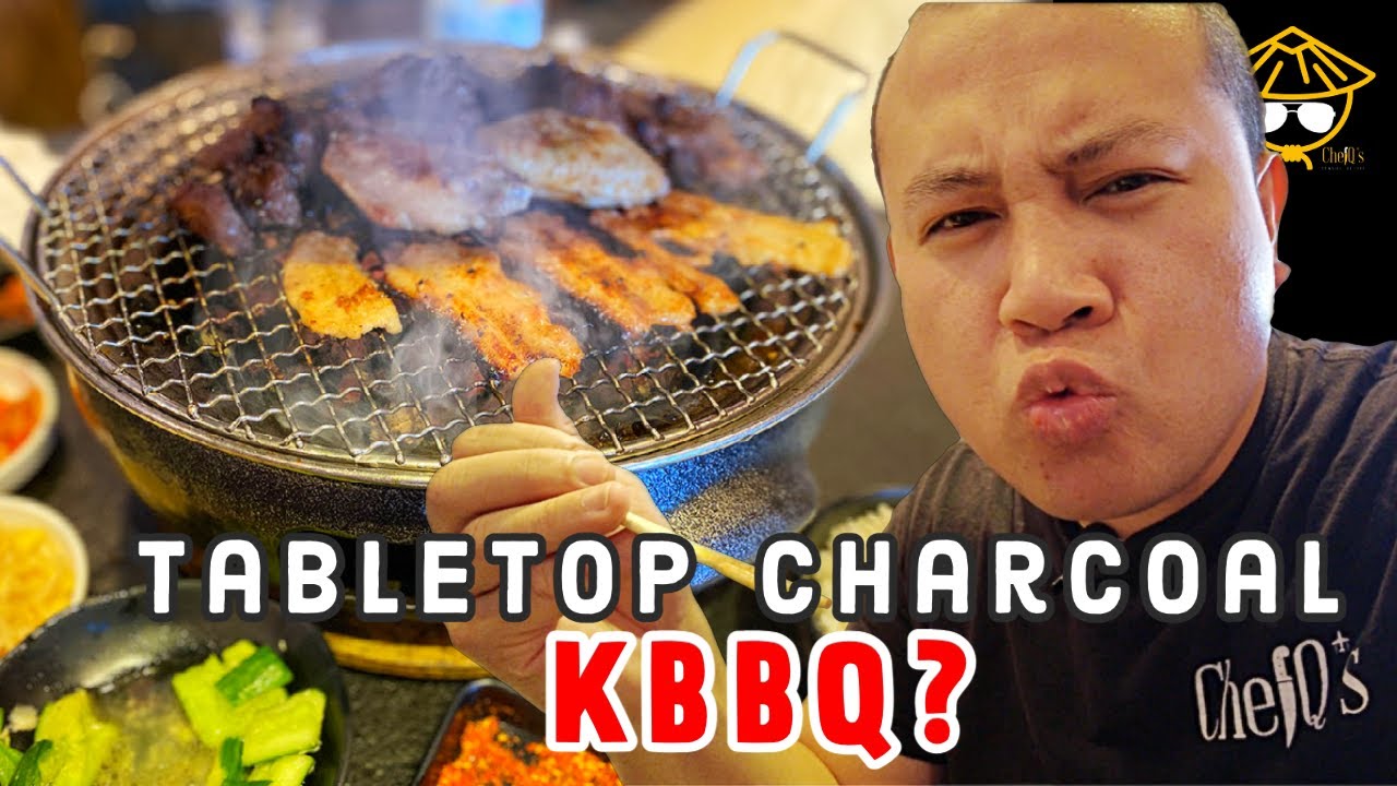 AYCE San Diego KBBQ - Charcoal Tabletop Grill?! - YouTube