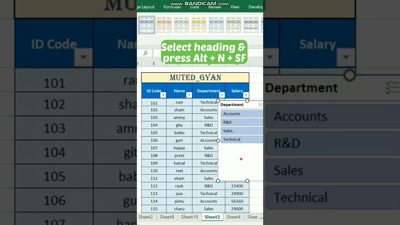 How To Add Slicer In Excel excel exceltips youtubeshorts youtube How To Add Slicer In Excel excel exceltips youtubeshorts youtube