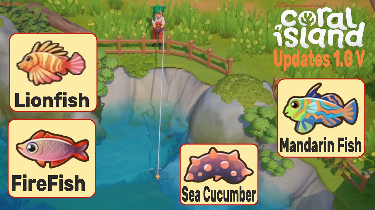 Mandarin + Firefish + Lionfish + Sea Cucumber CORAL ISLAND - YouTube