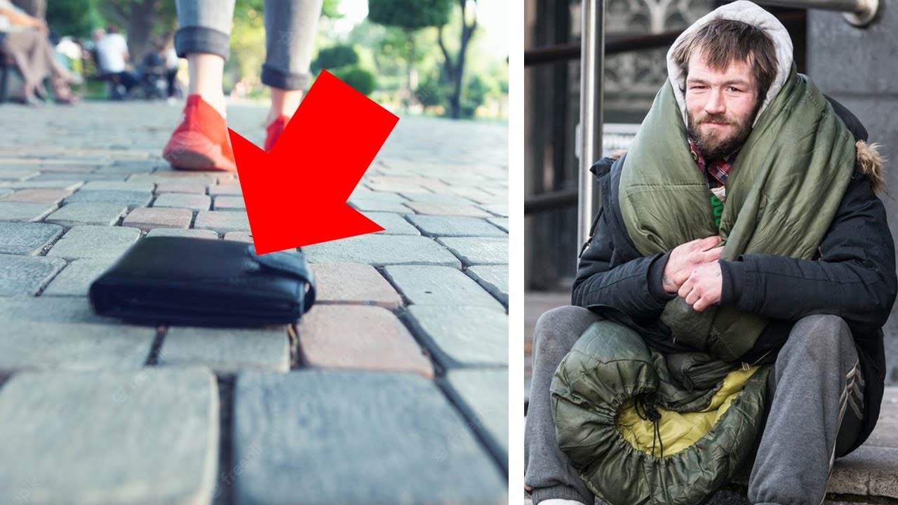Homeless man finds wallet – when he sees what’s inside he immediately ...