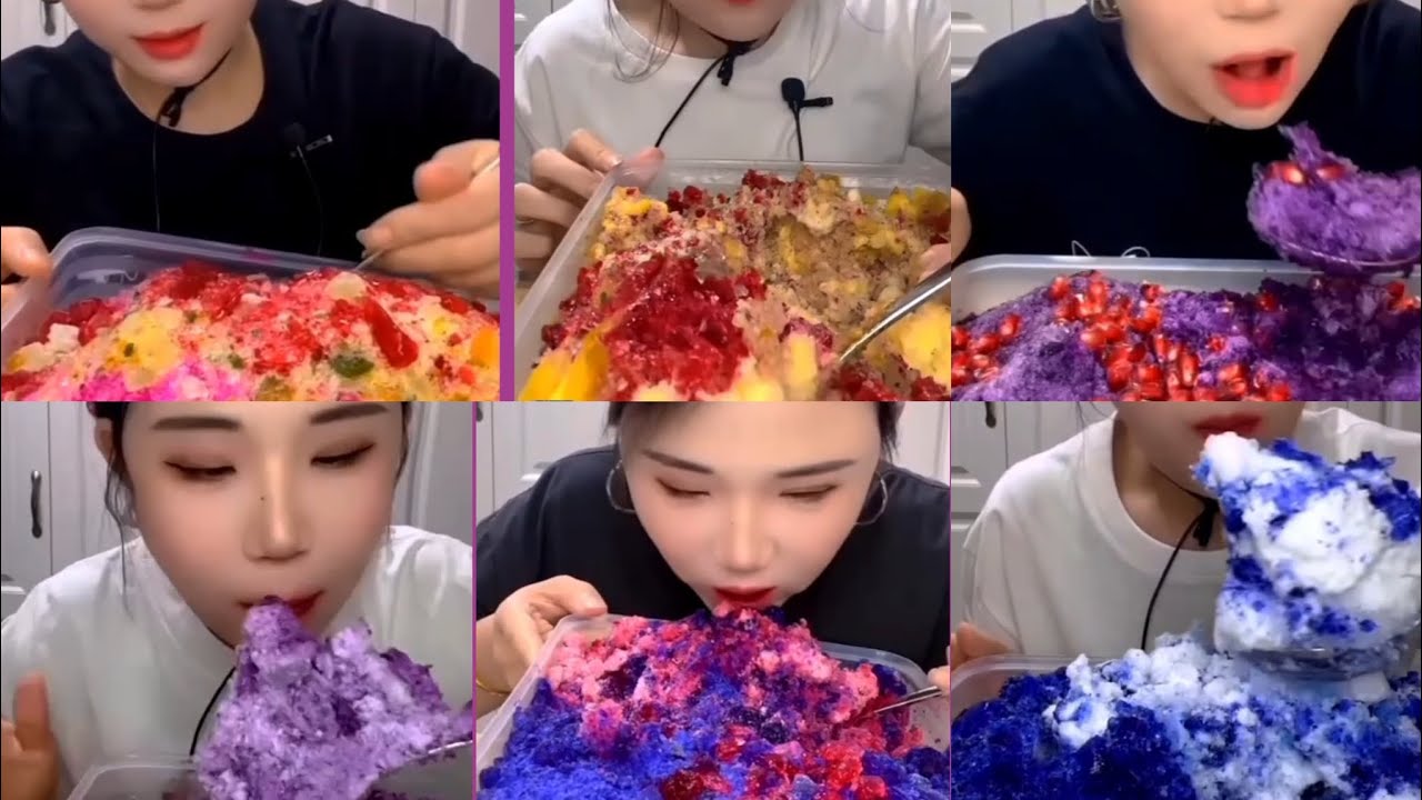 YY'S ASMR ICE | ONLY YY ICE EATING || MIX SHAVED ICE EATING - YouTube