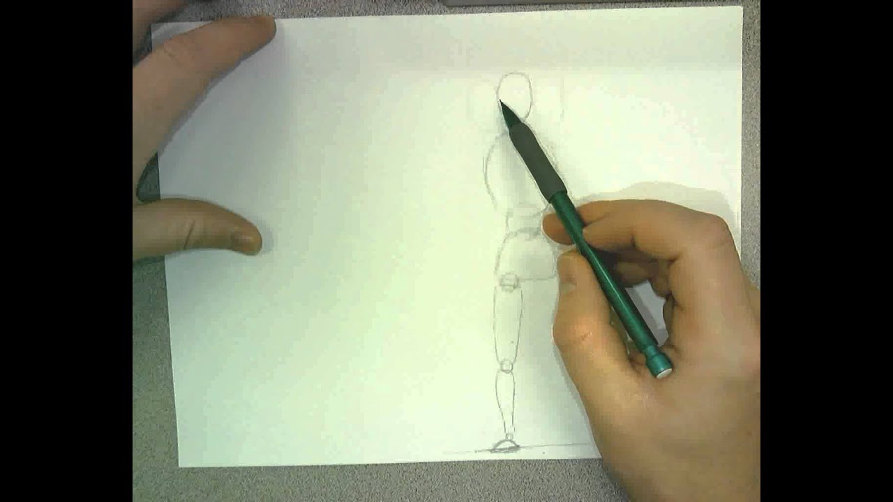 Foreshortening with a Sphere/Cylinder Figure - YouTube