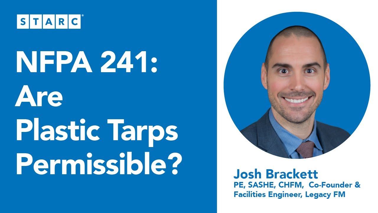 Are plastic tarp walls permissible, per NFPA 241? - YouTube