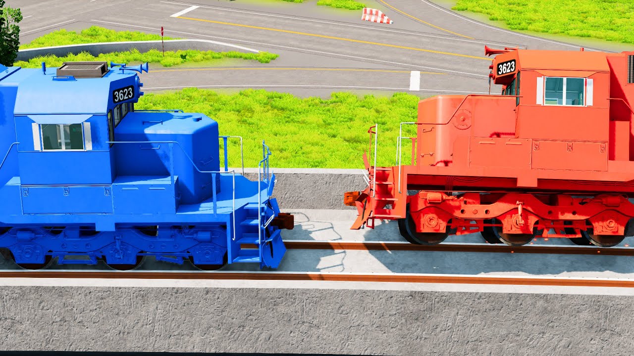TRAIN VS TRAIN | EPIC CRASH - BeamNG.Drive - YouTube