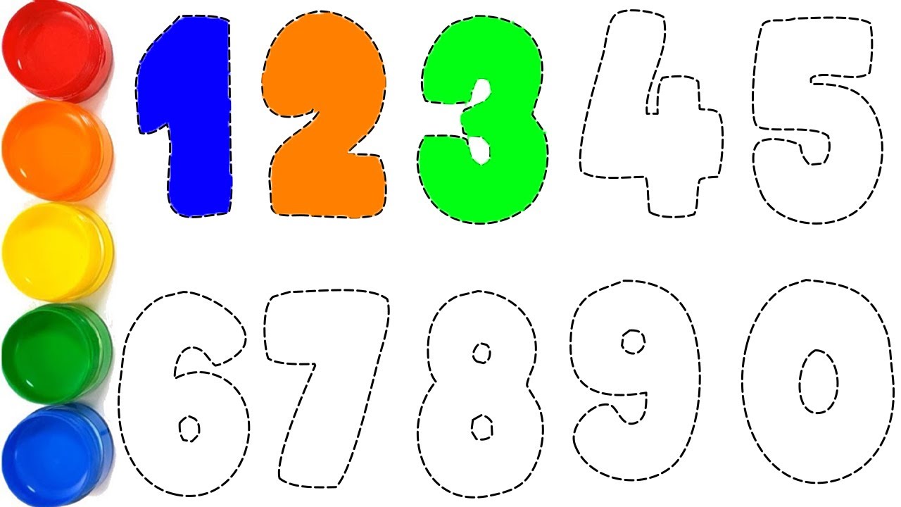 Let's Learn to Draw Numbers 1234567890 for Beginners Step by Step, KS ...