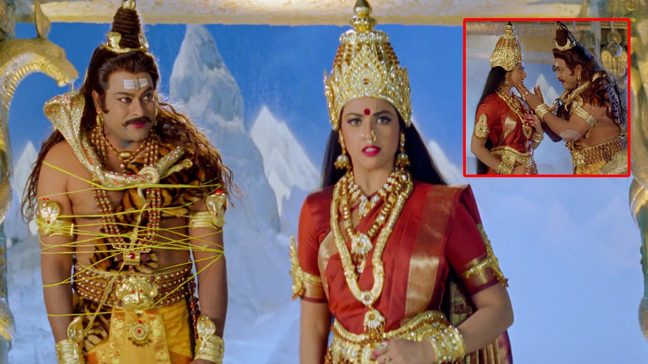 Chiranjeevi And Soundarya New Telugu Movie Scene | Sri Manjunatha Movie ...