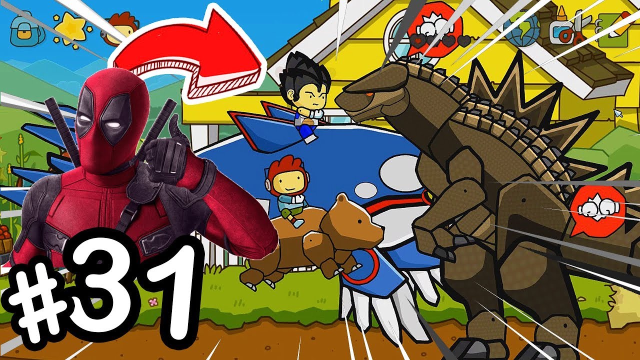 VEGETA Y KYOGRE VS DEADPOOL Y GODZILLA #31 | Scribblenauts Unlimited ...