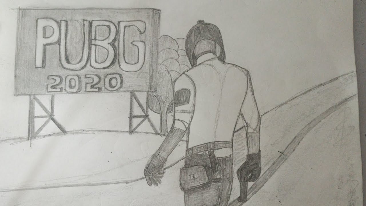 How to darw PUBG || PUBG 2020 Drawing || Drawing pubg man from pubg ...
