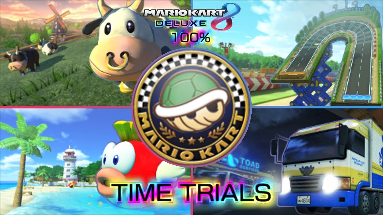 Mario Kart 8 Deluxe 100% Walkthrough – Shell Cup Time Trial Ghosts ...