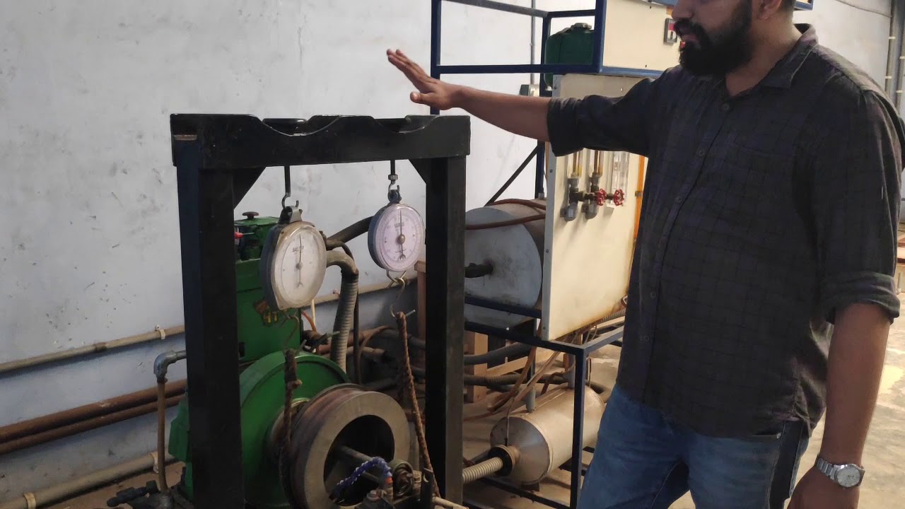 Load test on single cylinder diesel engine - YouTube