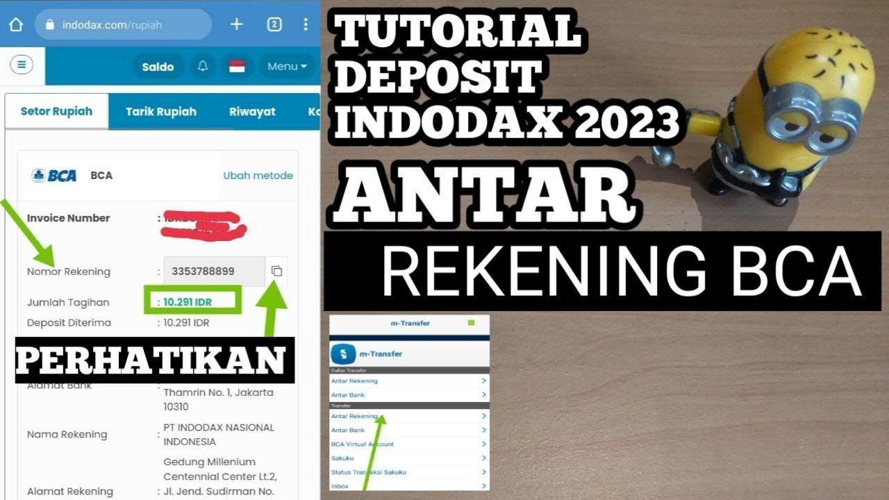 TERBARU CARA DEPOSIT INDODAX ANTAR REKENING BANK BCA 2023 TUTORIAL - YouTube