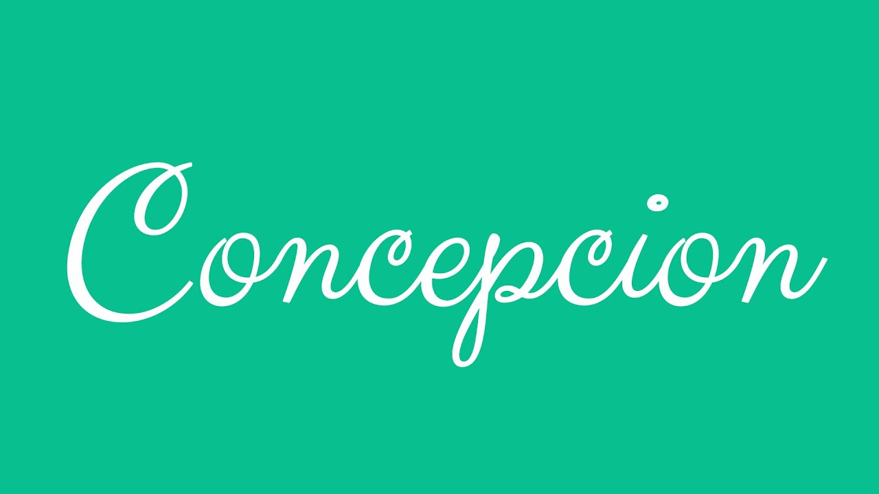Learn how to Sign the Name Concepcion Stylishly in Cursive Writing ...