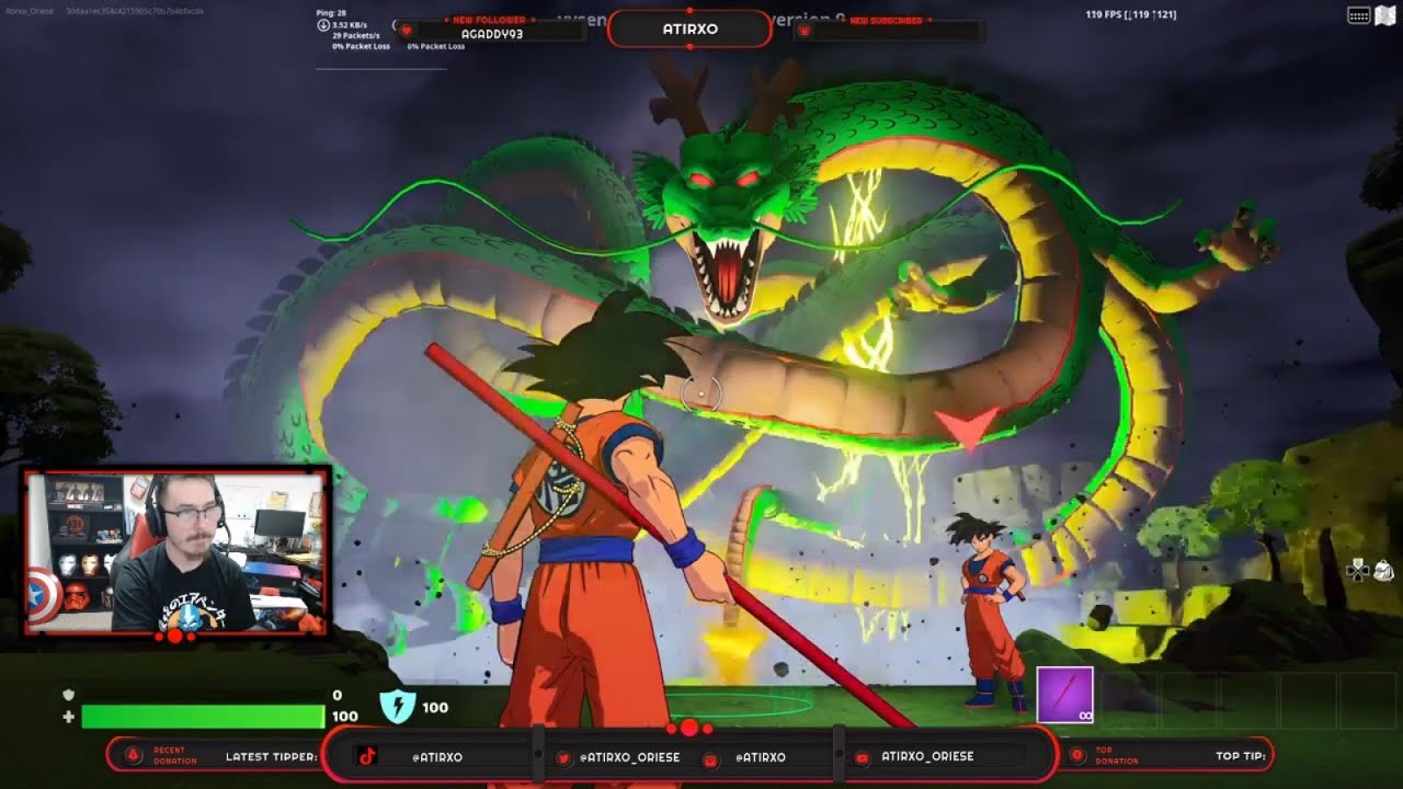 Meeting Shenron himself and unlocking the Shenron glider in Fortnite ...