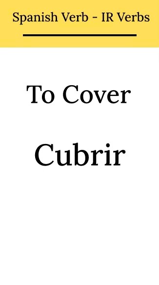 Learn How to Say the Verb "To Cover" in Spanish | #shorts #spanish ...