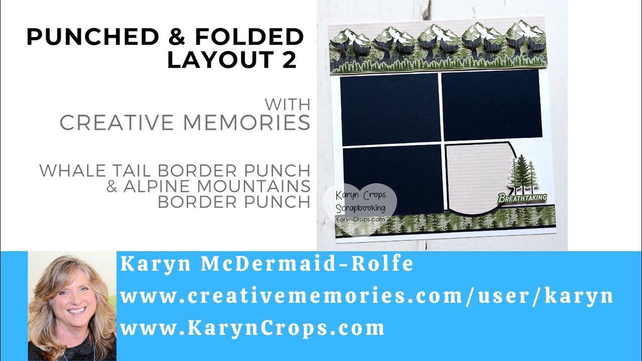 Punched & Folded Layout 2 with Creative Memories Border Punches - YouTube
