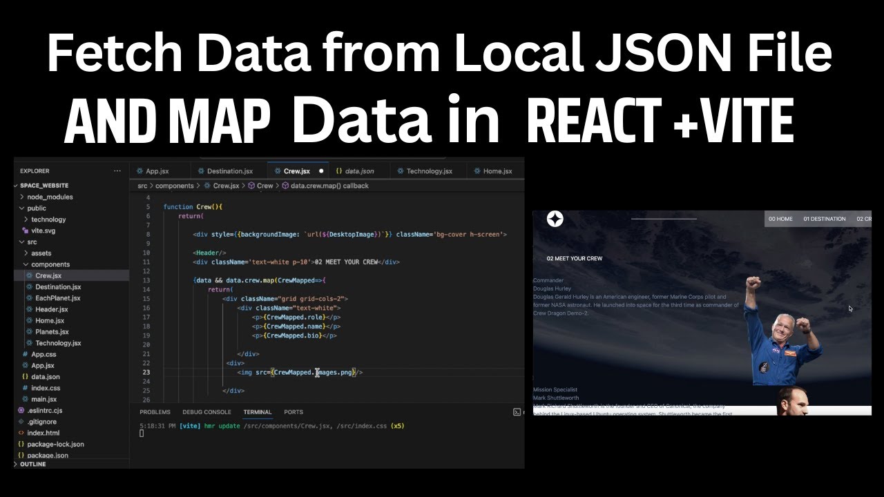 How To Fetch Data From Local Json File And Map Data Inside Component In 7142