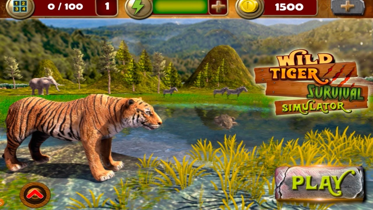 🐅👍Wild Tiger Survival Simulator-Симулятор выживания диких тигров- Vital ...
