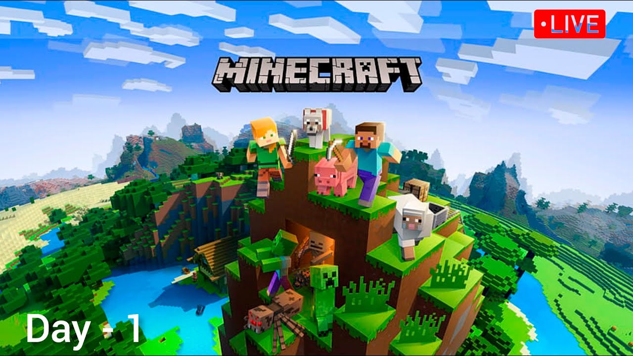 LIVE : MINECRAFT I first day in minecraft world I day - 1 I #minecraft ...