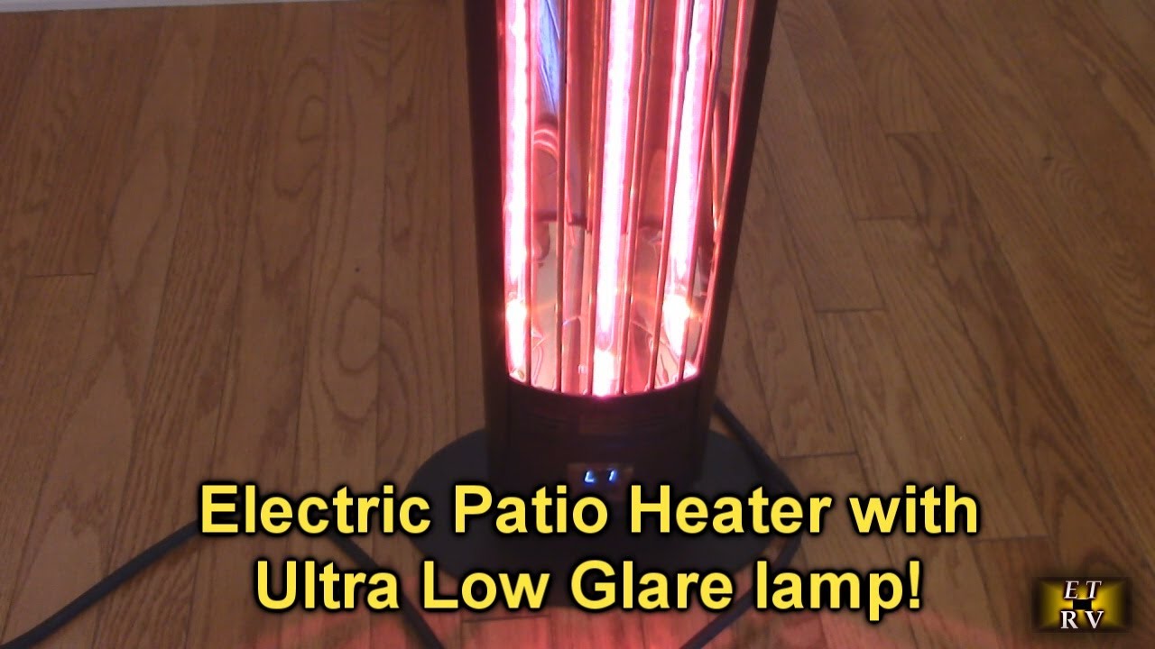 EAST OAK Outdoor Electric Patio Heater, UItra Low Glare lamp with ...