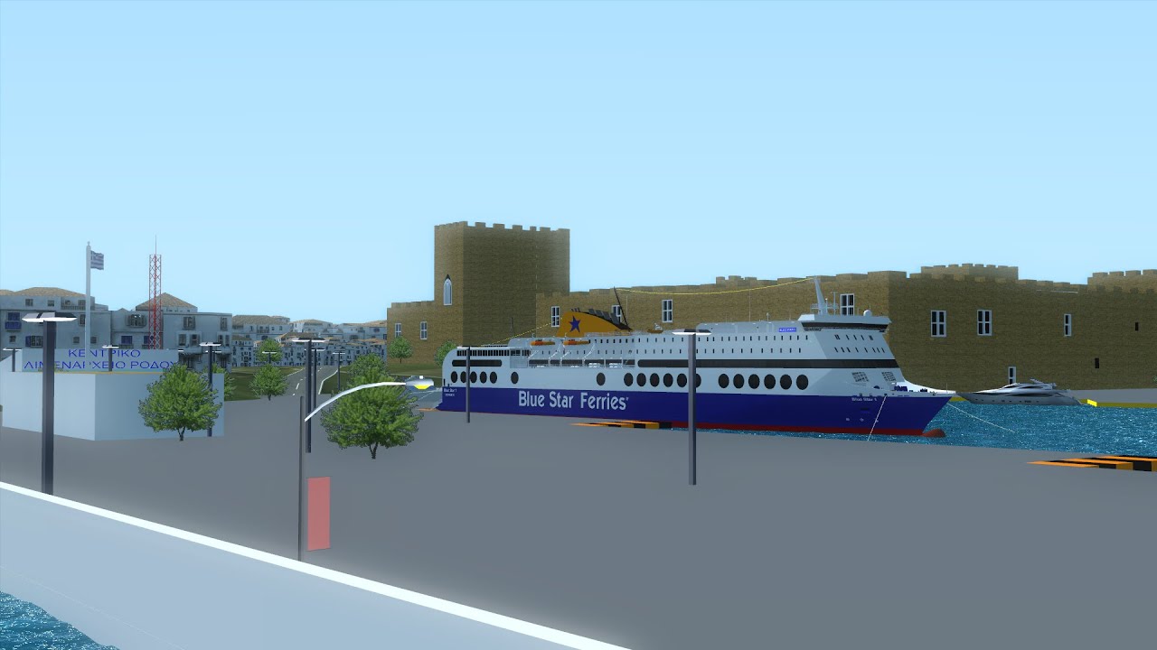 VSF BLUE STAR 1 Αναχωρηση απο ΡΟΔΟ !! - YouTube