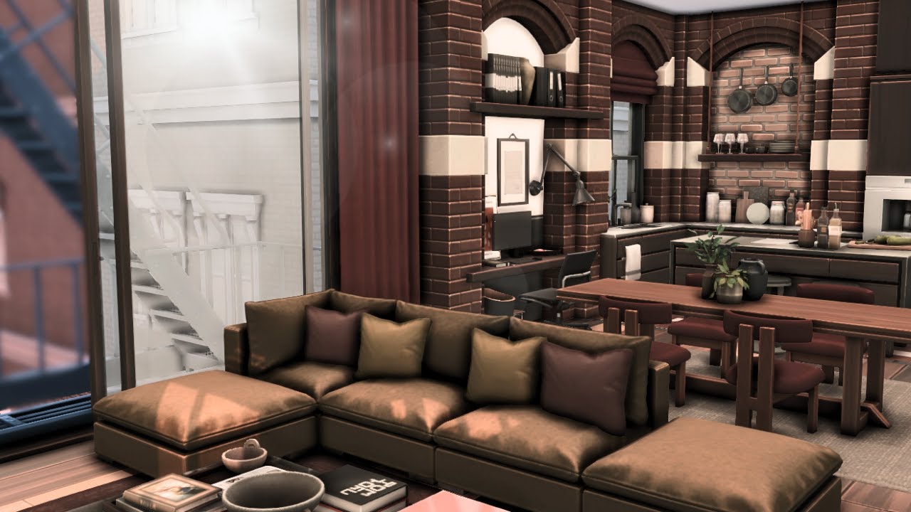 small apartment in the city | The Sims 4 speed build - YouTube